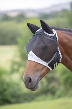 Shires FlyGuard Pro Fine Mesh Fly Mask with Ears - Edwards Saddleworld ...